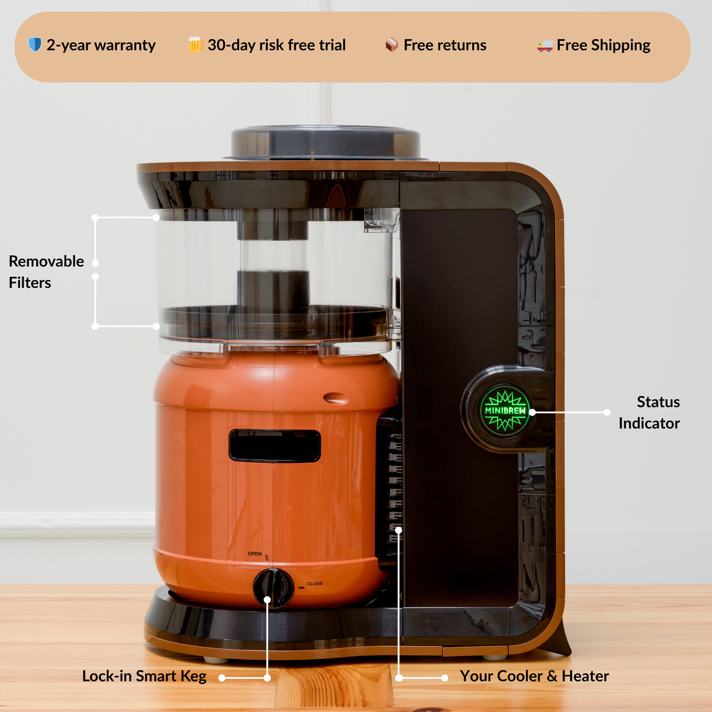 MiniBrew Craft Gen 3 | Home Brewing System with 1–3 Kegs